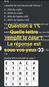 100% logique la réponse est sous yeux : question a 1%