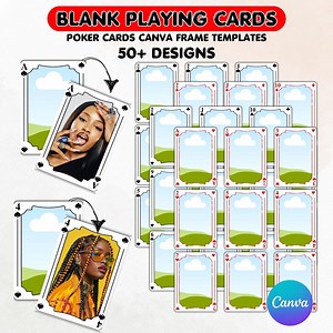 DIY Playing Card Templates, Printable Poker Cards, Blank Playing Cards Drag & Drop Canva, Photo Playing Cards, Editable Trading Card - Etsy
