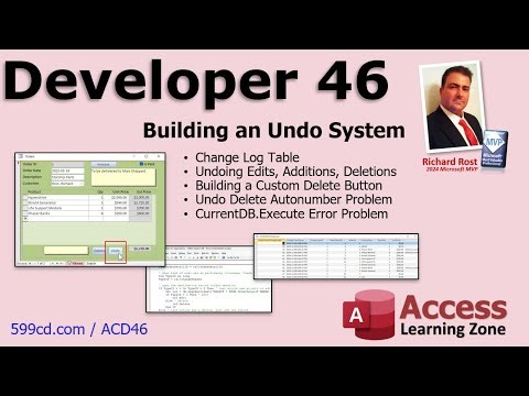 Microsoft Access Developer 46: Building a Microsoft Access Undo System