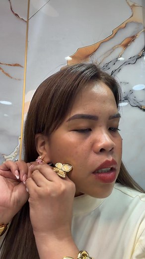 7,350/gram 18K Electroform Happy Heart Earrings | Jecelblings Jewelry Shop