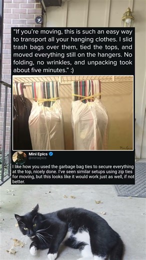 Moving Hanging Clothes Without Wrinkles