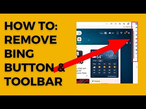 How To Remove the Bing button and Sidebar From Microsoft Edge Browser