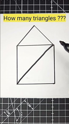 How Many Triangles Can You Spot? 🔺🧠 | Brain Puzzle Challenge #puzzle #maths