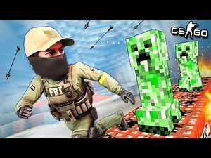 КРИПЕР VS БЕГУН! 1 СЕКУНДА И ЛОВУШКА ВЗОРВЕТ ТЕБЯ! АДСКИЙ DEATHRUN В CS:GO