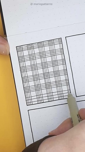 Easy Plaid Pattern Tutorial on Dotted Paper