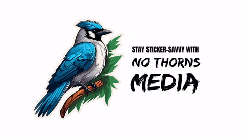 Blue Jay Sticker 4 Inch Cyanocitta cristata Songbird Bluebird - Waterproof Animal Vinyl Decal for Laptop Water Bottle Car Tumbler - Durable Aesthetic Long-Lasting Stickers for Adults ID44990