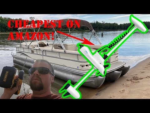 Haswing Cayman - Unboxing, and Mounting the Cheapest Remote Trolling Motor on my BIG Pontoon Boat!!