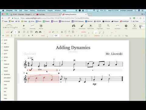 Noteflight - Adding Dynamics
