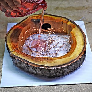 18M views · 96K reactions | DIY Hollow Log + Red Resin Lamp | DIY & Crafts | Facebook