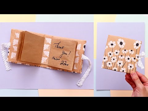 How to make a Vintage Mini Book - Easy DIY Scrapbook Tutorial