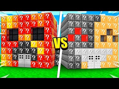 Preston vs Bionic LUCKY BLOCK House Build Battle! - Minecraft