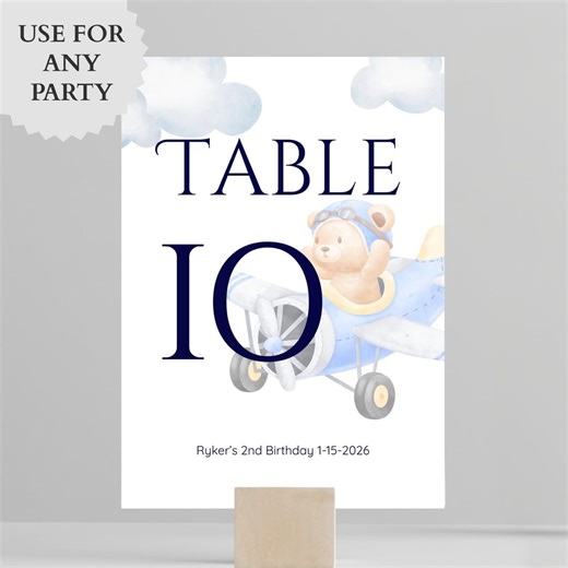 Birthday Party Table Numbers Template for Baby Shower Editable Table Numbers Canva Printable Party Supplies for Baby Sprinkle Table Seating - Etsy