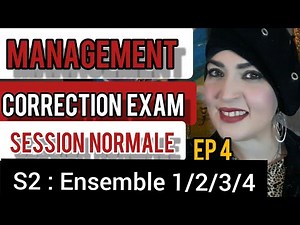 Correction Examen Management S2 (Partie 2), QCU/ Pr.Soumaya DLIMI