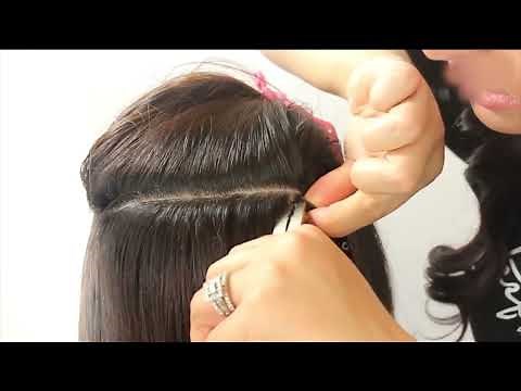 How to apply micro beads weft hair extensions