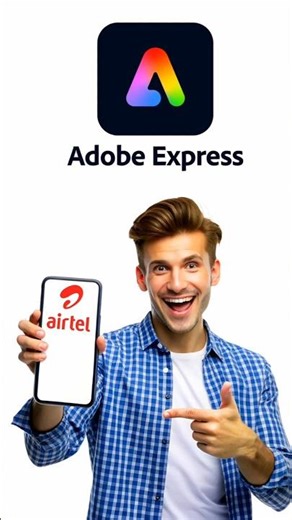 Airtel users, this one’s for you Get Adobe Express Premium worth ₹4,000 absolutely FREE with Airtel.