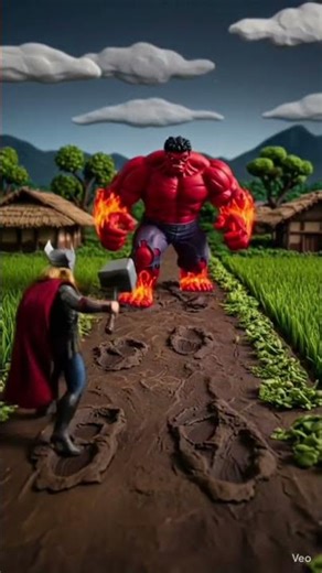 Can Thor Stop Red Hulk? 😱🔨​Red Hulk vs. Thor: The Deadliest Fight in Marvel History! 🧨💥