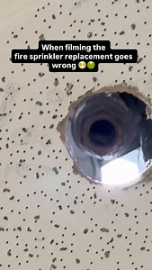 We’re lucky it was just a drop…#firesprinkler #firesafety #reels | KORD Fire Protection