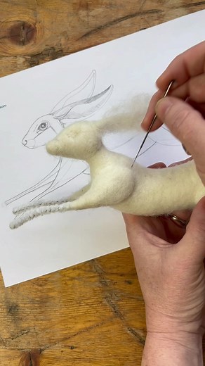 Creating a Wool Leaping Hare Sculpture: Sketching, Armature Building, and Sculpting Process