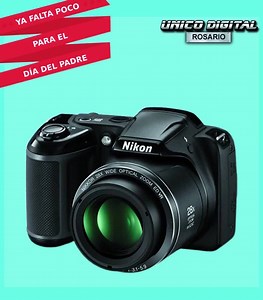OFERTA!!!! Nikon Coolpix L340... $3.000.- Zoom óptico de 28x y Zoom Preciso Dinámico de 56x con lente súper telefoto NIKKOR Sensor de imagen CCD de 20.2 megapíxeles para fotografías y videos en HD de 720p de alta resolución Diseño de agarre de alto nivel para un manejo cómodo ☎️ Comunicate al: Tel: 0341-4763239 Cel: 0341 154684146 Para coordinar tu visita a nuestro local. Lunes a Viernes de 10hs a 18hs | Electrobay Rosario