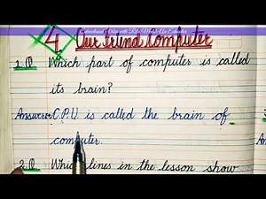 Class-5 English || L-4 || Our Friend Computer || Part-2 || Exercise : W-M,True/False,Ques-Ans