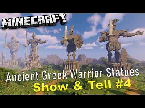 Ancient Greek Warrior Statues - Minecraft Show & Tell #4