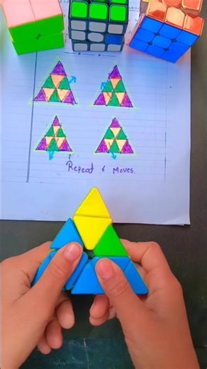 How to solve pyramid Rubik's cube solve 💥💥#rubikscube #youtube #puzzle #cube ‪@KingofCubers‬ #shorts