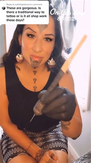 11K views · 4.5K reactions | Watch till the end for examples of traditional Native American facial and body tattooing. My memoir Thunderbird Rising is available on Amazon and my website www.stephbigeagle.com #onthisday #nativeamerican #tattoo #traditionaltattoo #revitalization #handpoke #tattooartist #author #didyouknow | Stephanie Big Eagle | Facebook