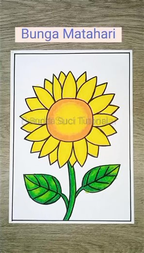 Cara Menggambar Bunga Matahari untuk Pemula