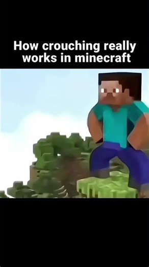 crouching in Minecraft #minecraft #shorts #funny