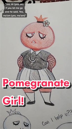 Character Design: Pomegranate Girl and Other Rude Food-Head Characters