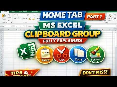 MS Excel Home Tab Complete Explained in Hindi | Excel Home Tab Options | Expert Computer Education