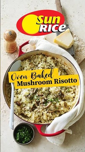 Oven Baked Mushroom Risotto