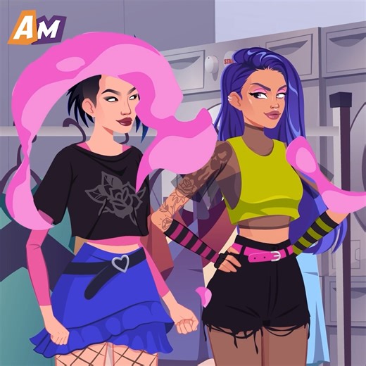 The laundromat owner washed colorful girls #fblifestyle | AniMatters Hindi