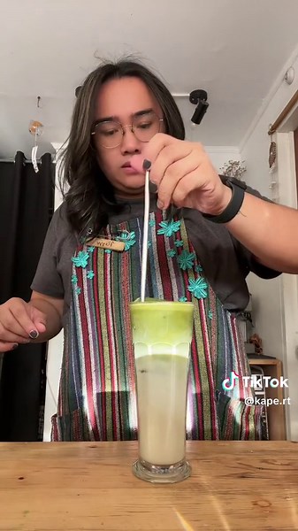 Tara Kape Meme: Matcha and Birch Tree Blue Design Fun