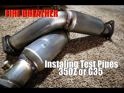 350z Test Pipe Install | Berk Resonated