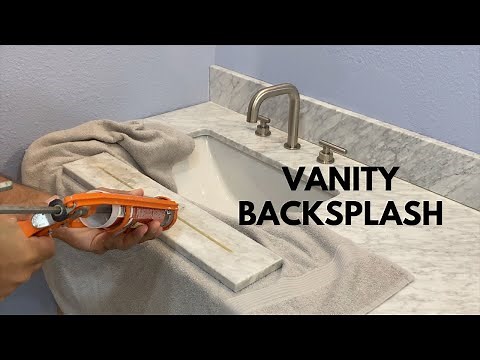 How to Install a Backsplash on a Vanity - Bowed Wall