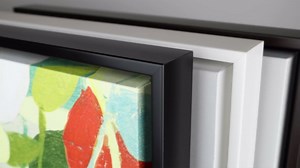 Peacock 2 Black Float Frame Canvas Art, Peacock Artwork