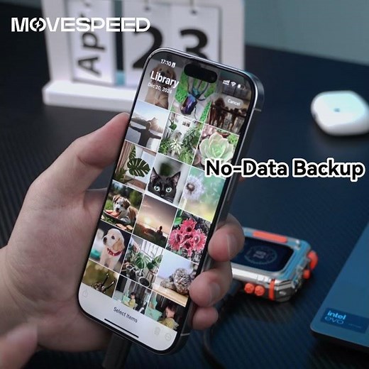 MOVE SPEED External Hard Drive with Touchscreen, Up to 10Gbps Portable SSD, USB-C 3.2 Gen2