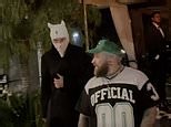 Machine Gun Kelly out in bizarre ski mask with Teddy Swims