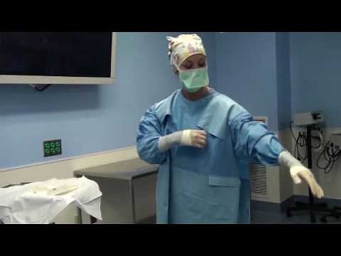 surgical gown self donning