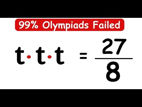 OLYMPIADS || How to Solve for t? || t = ? ||