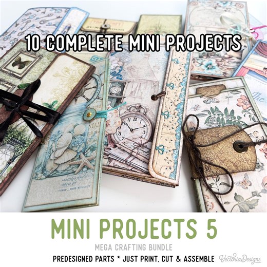 Mini Projects 5 Crafting Bundle DIY Craft Kits Printable Craft Kit Weekend Crafts DIY Mini Folio DIY Booklet Handmade Gift 003688 - Etsy
