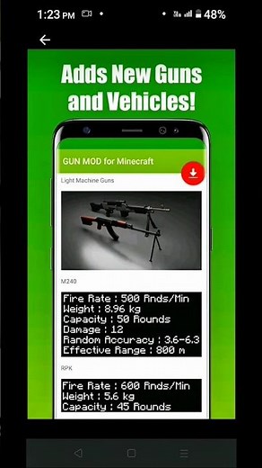 How to download Minecraft gun mod for Minecraft MCPE #minecraft #aestheic #shorts