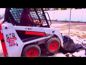 Concrete demo w/ Mini Bobcat S70 & Breaker (Best Operator)