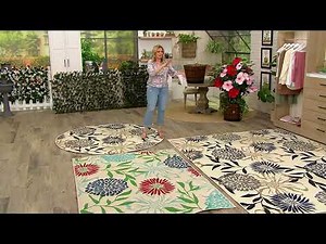 Veranda Living Flowering Mums Indoor/Outdoor Rug on QVC