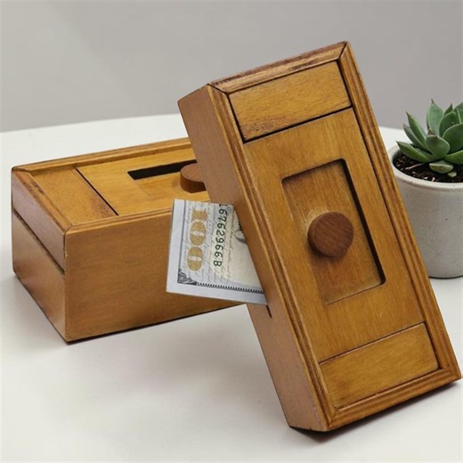 Secret Puzzle Box With Hidden Compartment – Wooden Brain Teaser Gift for Adults, Teens & Kids - Etsy Australia