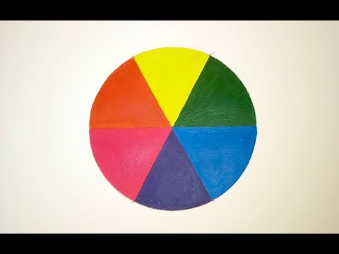 How to make a simple color wheel. 6 colors. Paint with Marta Channel