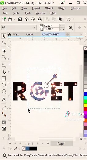 Creating a Love Target Logo in CorelDRAW