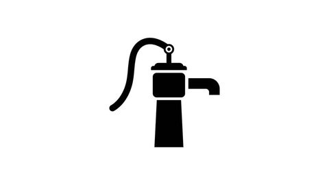clip-4001664813-animated-water-hand-pump-icon-on-green