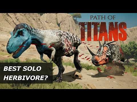 Sty = Best Herbivore? - Path of Titans Styracosaurus Combat